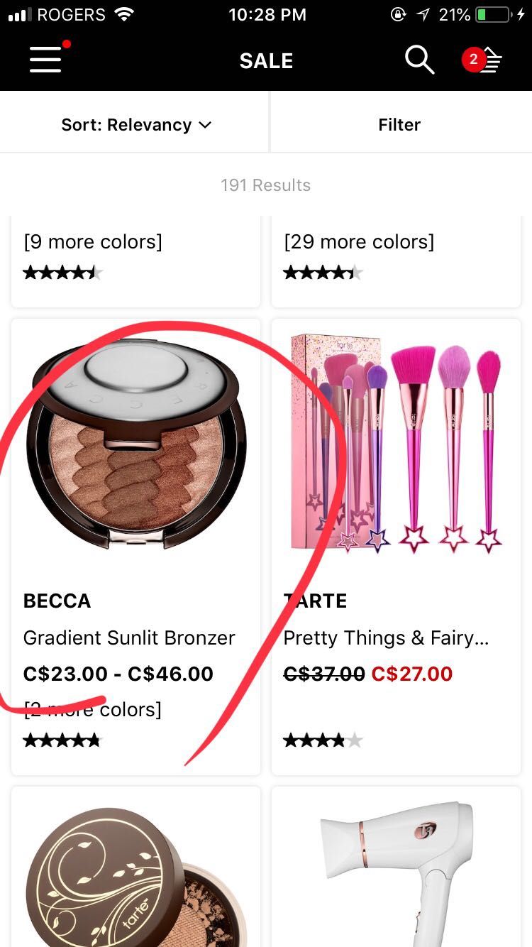 Sephora out of stock sale section - Beauty Insider Community