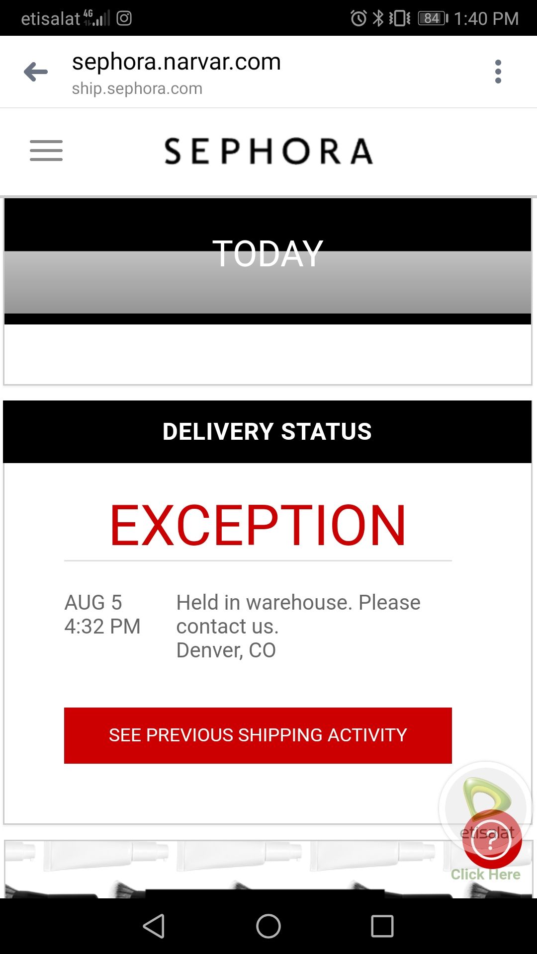 delivery Status Exception - Beauty Insider Community