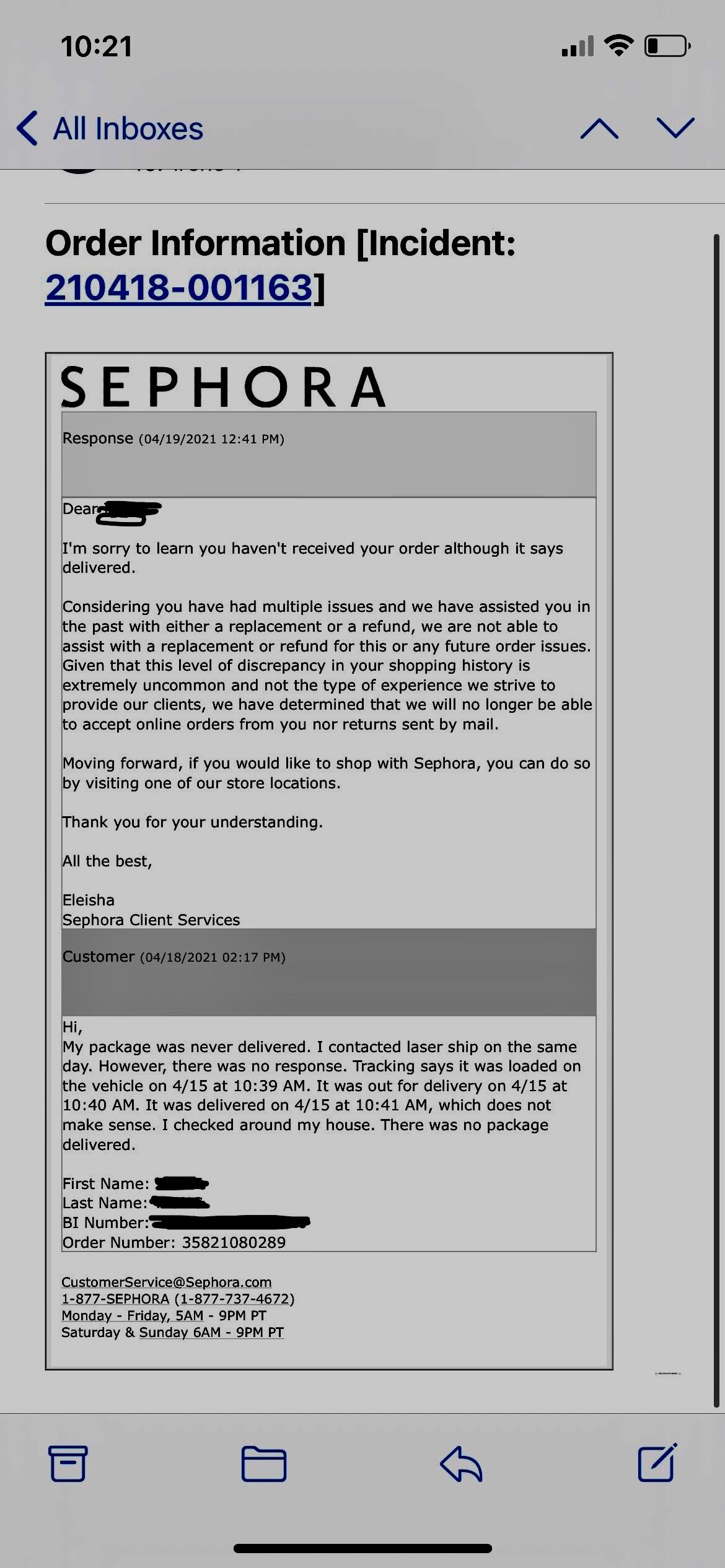 Lost package and completely disappointed... - Beauty Insider Community