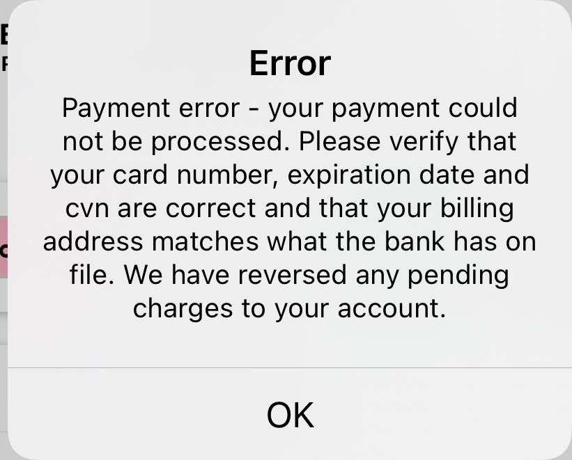 Sephora Credit Card Error - Beauty Insider Community