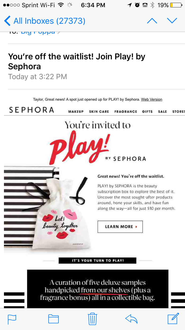 PLAY! by SEPHORA Invitation FAQs - Beauty Insider Community