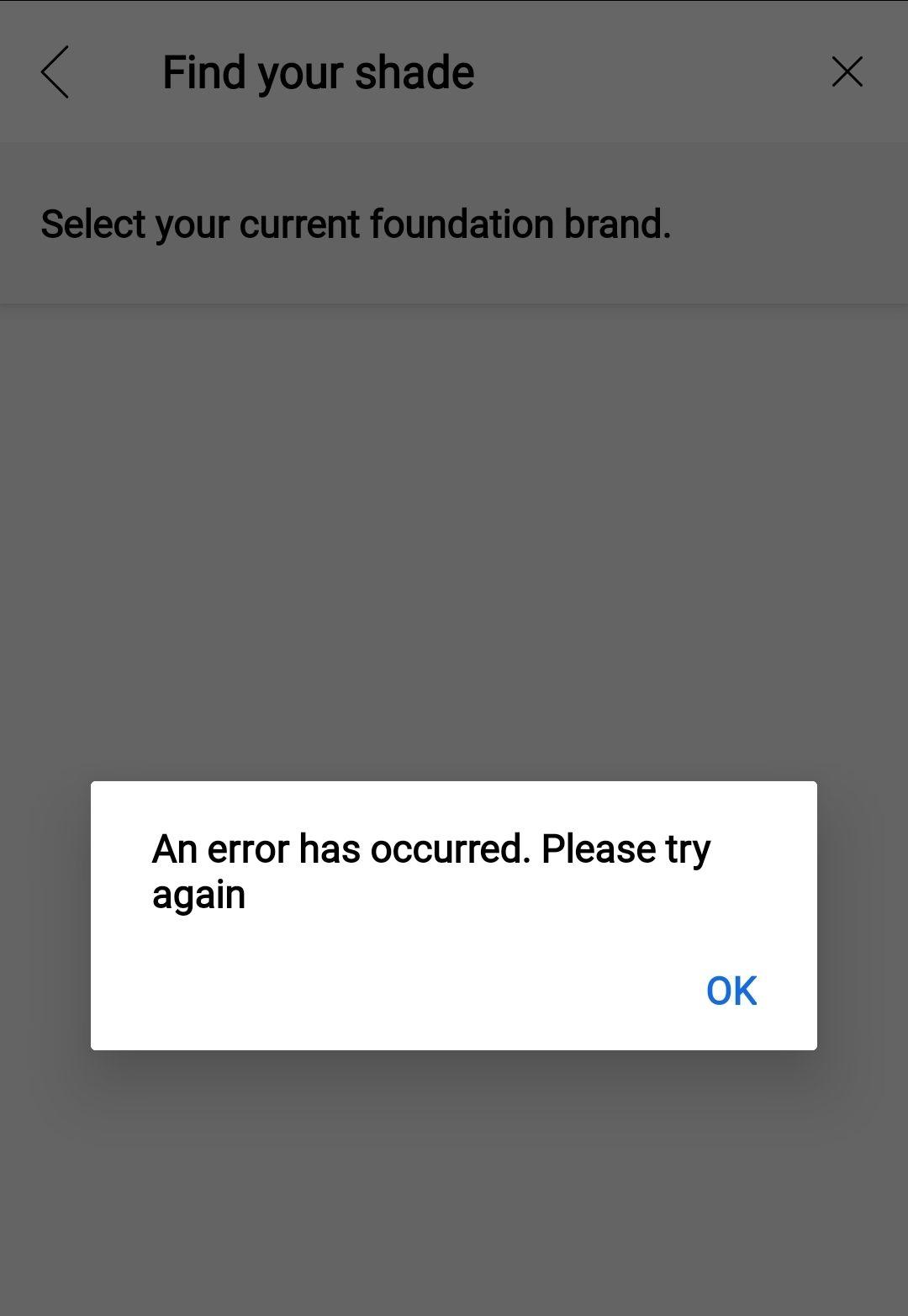 Shade Finder Error?! - Beauty Insider Community