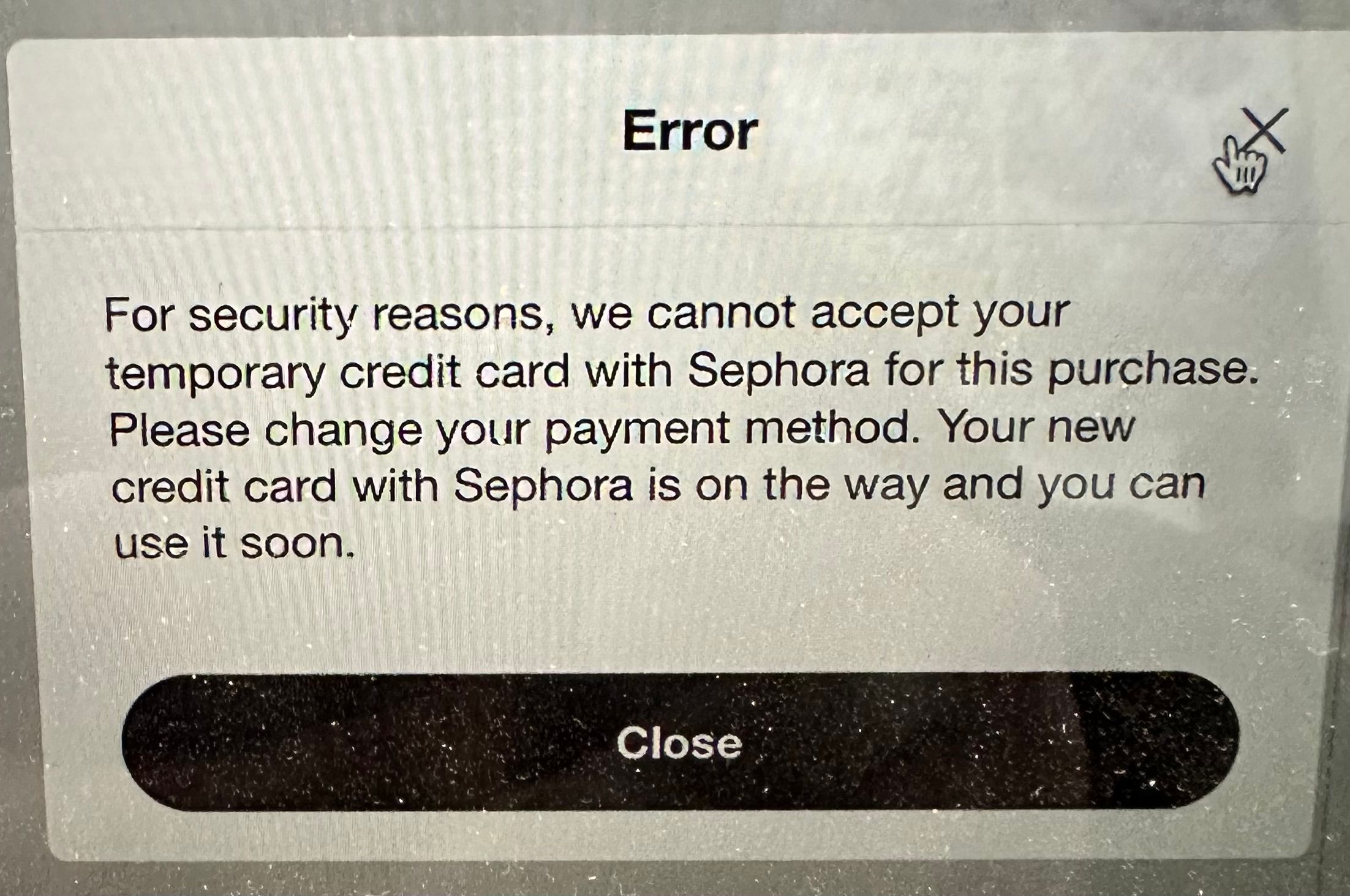 Temporary card not working - Beauty Insider Community