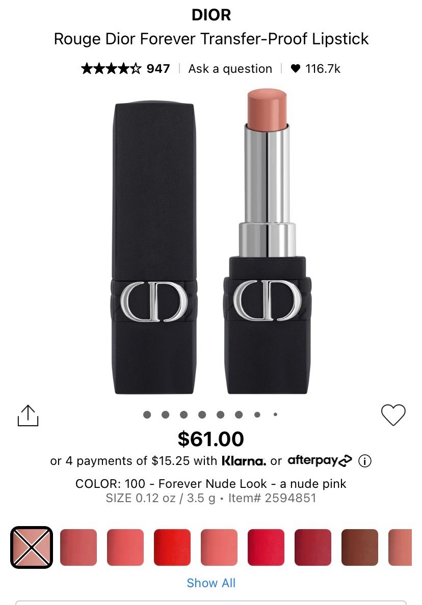 Christian Dior lipstick transfer proof - Beauty Insider Community