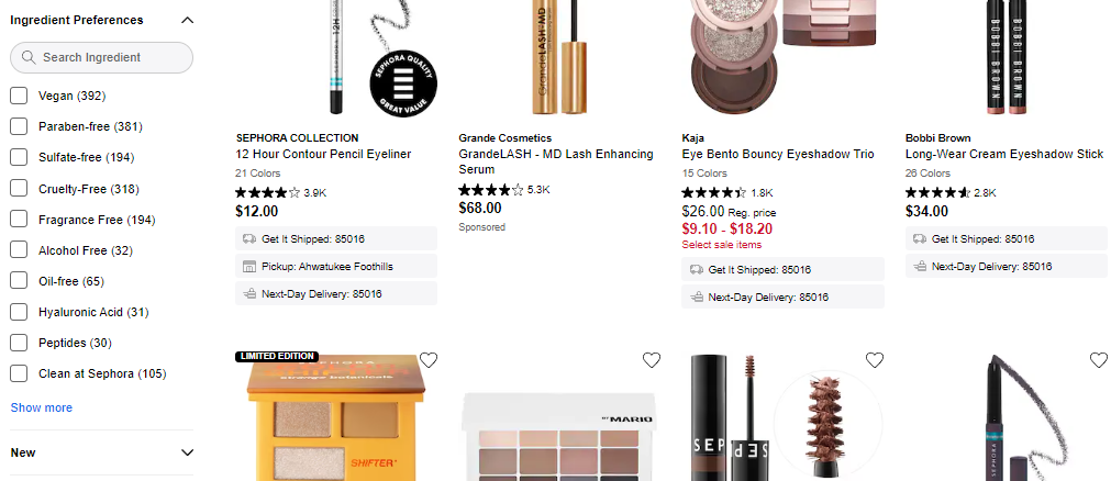 Carmine, Cochineal, and Chitin free eyes... - Beauty Insider Community